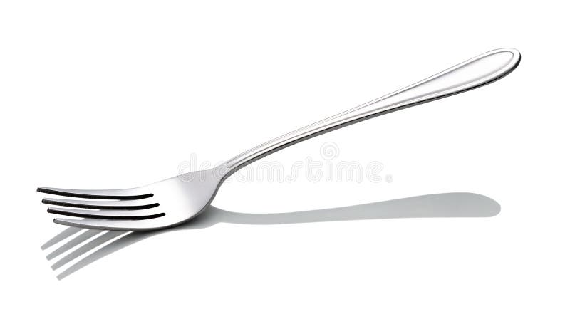 Stainless Steel Fork Side Views Isolated on White Background, Clipping ...