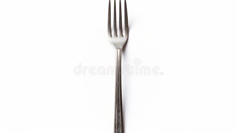 Stainless Steel Fork on White Background - Modern Cutlery Photography ...
