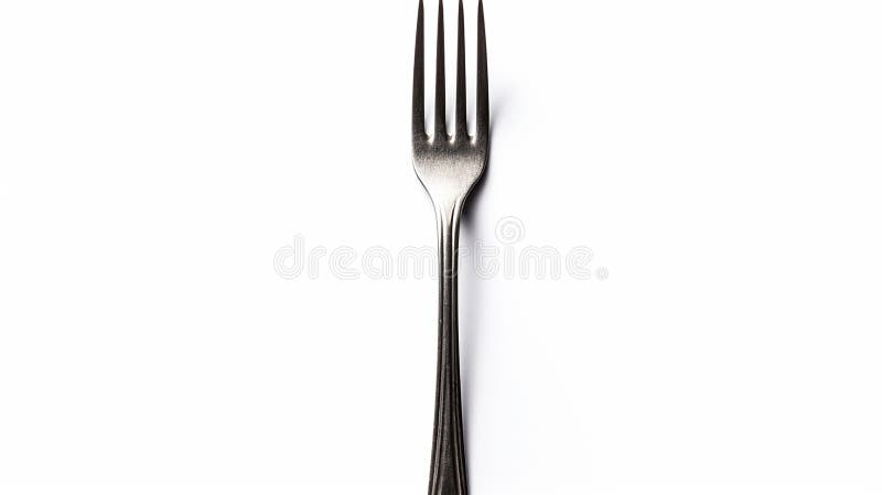 Stainless Steel Fork on White Background - Modern Cutlery Photography ...