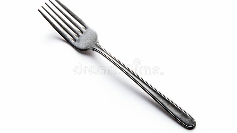 Stainless Steel Fork on White Background - Modern Cutlery Photography ...