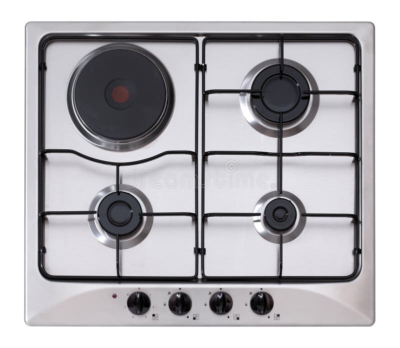 Stainless steel gas hob stock photo. Image of metal, oven - 40617840