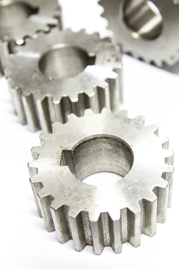 The Stainless Gear and Chain Drive Shaft in Conveyor. Stock Photo ...