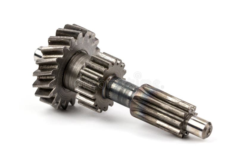 Stainless Steel Gears Isolated Over White Background Stock Photo ...