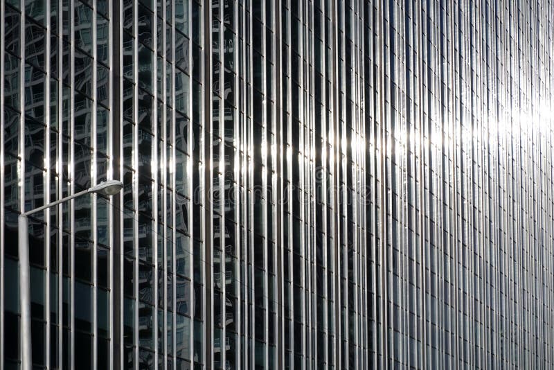 Stainless Steel and Glass Building Stock Image - Image of vertical ...