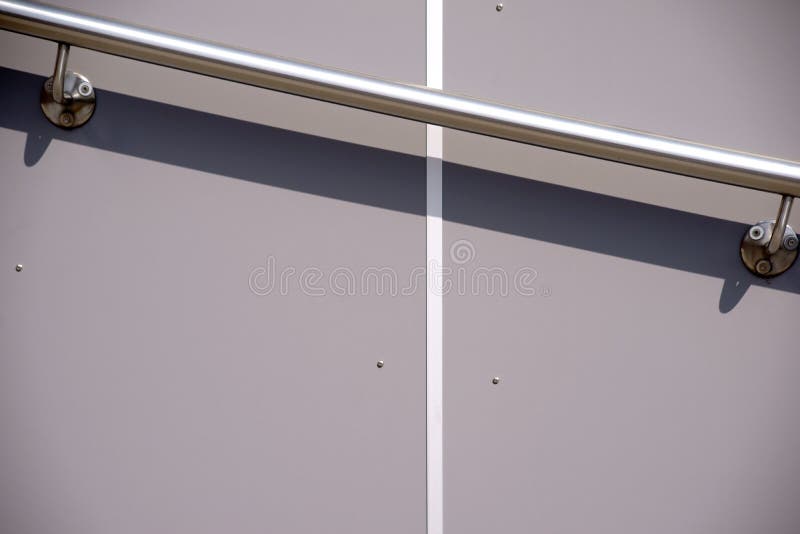 Stainless Steel Handle Casts Shadows Stock Photo - Image of wall ...