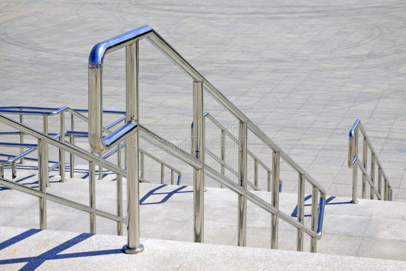 Stainless Steel Handrails and Steps Stock Photo - Image of handrails ...