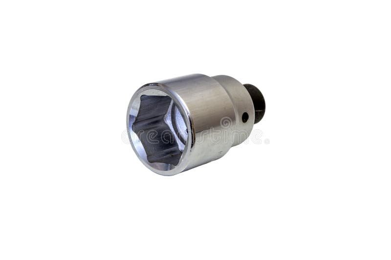 Stainless Steel Hex Sockets for Torque Wrench Isolated on a White ...