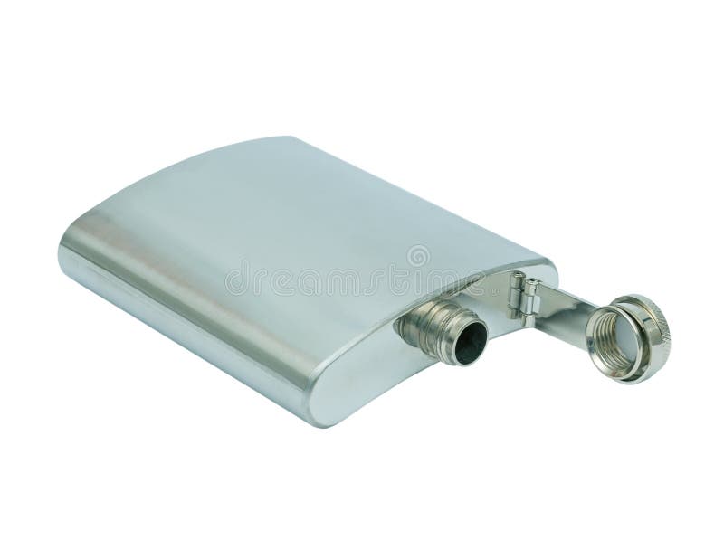 Stainless steel hip flask stock photo. Image of container - 25530942