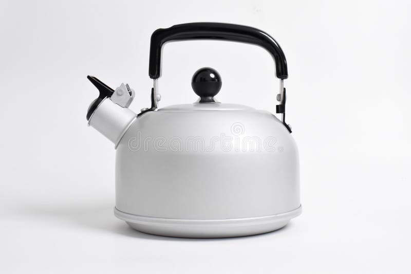 Stainless Steel Kettle with Whistle Stock Image - Image of modern ...