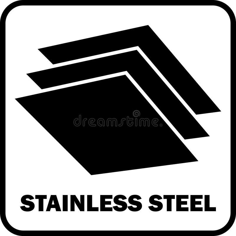 Stainless Steel Label, Packaging Label, Shiny Steel Icon Stock Vector ...