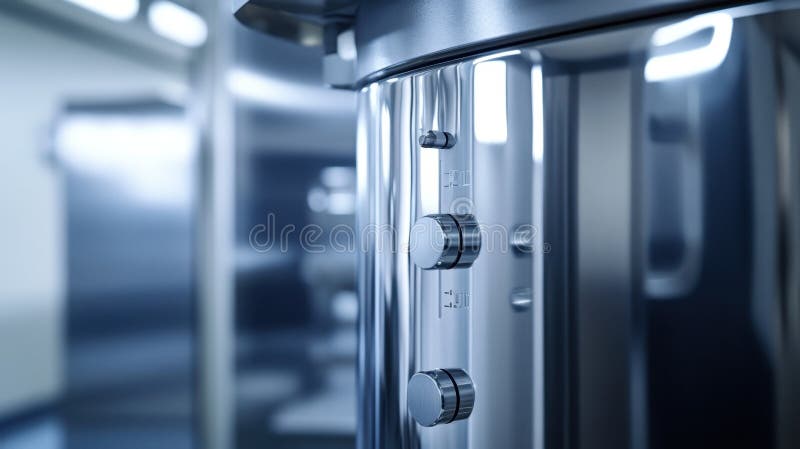 Stainless Steel Laboratory Equipment in Modern Facility Stock Image ...