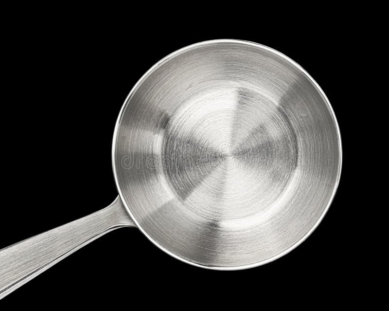 Top View Sleek Black Spoon Isolated White Background Stock Photos ...