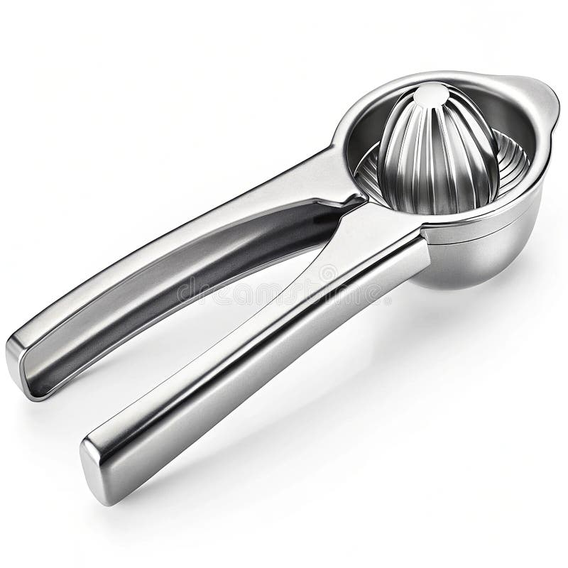 Stainless Steel Lemon Squeezer with Ergonomic Design on White ...