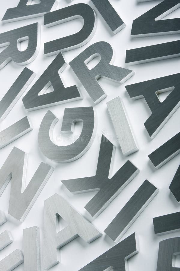 Stainless steel letters stock image. Image of capital - 4328247