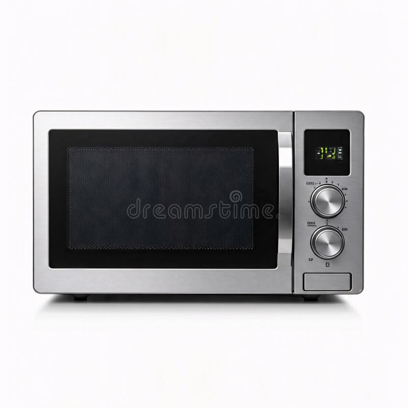 Microwave Oven Isolated on White Background. 3d Illustration Front View ...