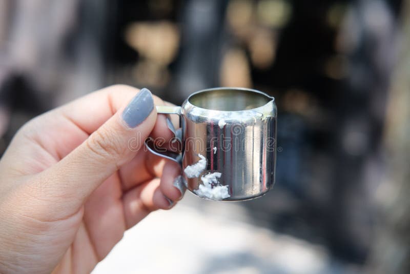 Stainless steel mini cup stock photo. Image of shot, single - 91862430