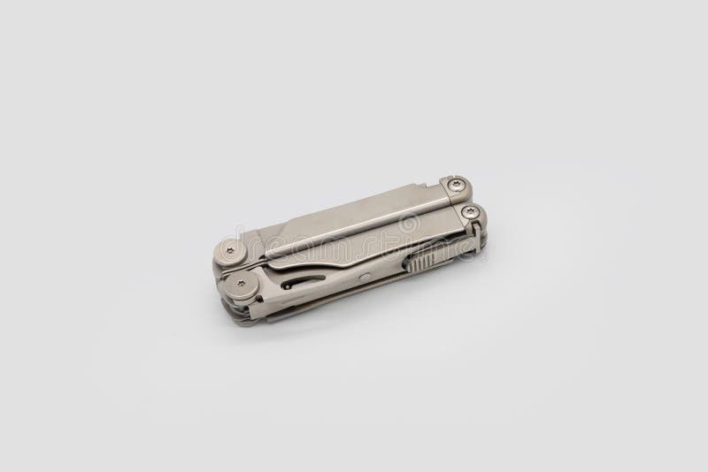 Stainless Steel Multitool Designed for Everyday Carry, Isolated on a ...