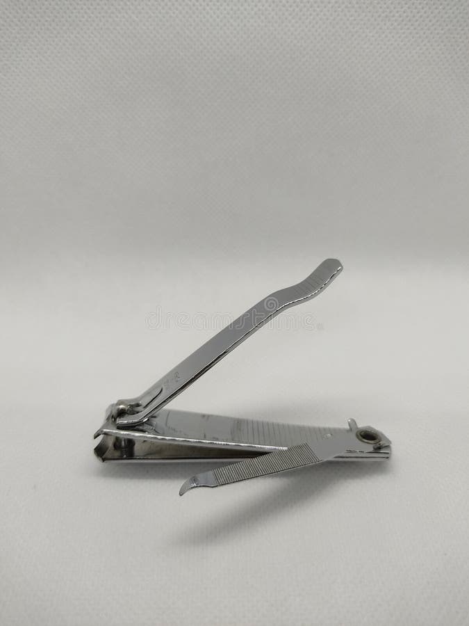 Stainless Steel Nail Cutter with White Background and Close Up Image ...