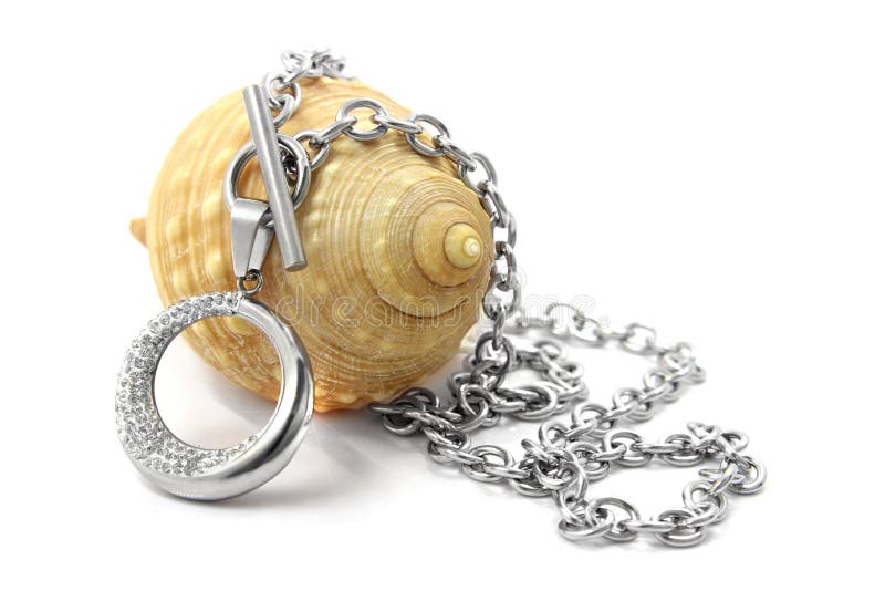 Stainless steel necklace stock image. Image of adornment - 54066085
