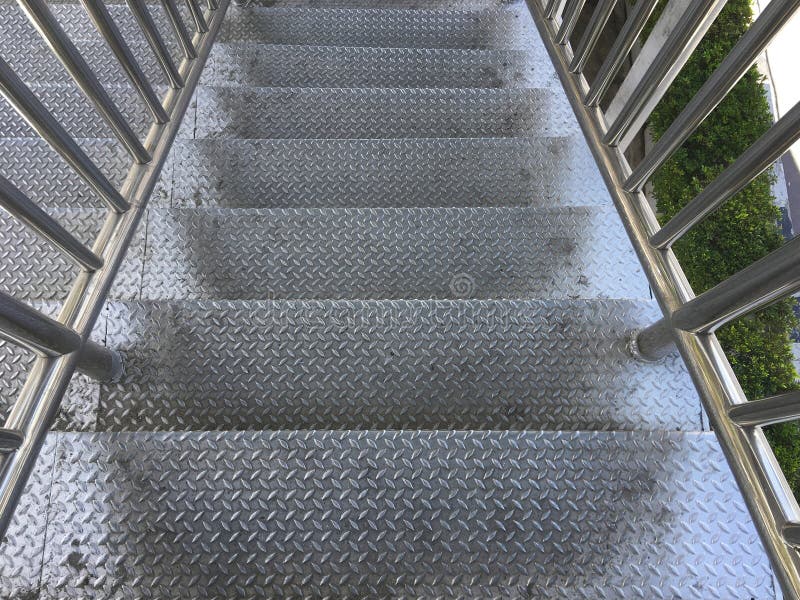 Stainless Steel Overpass Stairs Flyover Across the Street Stock Image ...