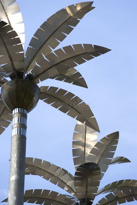 Stainless Steel Palm Trees stock image. Image of leaves - 3958589