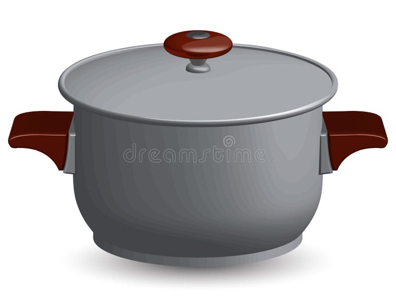 Stainless steel pan stock vector. Illustration of kitchenware - 37450575
