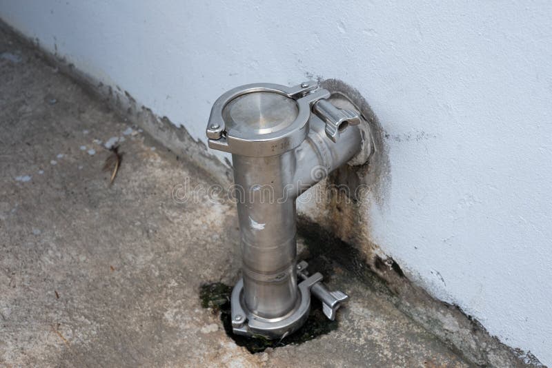 Stainless Steel Pipe Connection Stock Photo - Image of processing ...