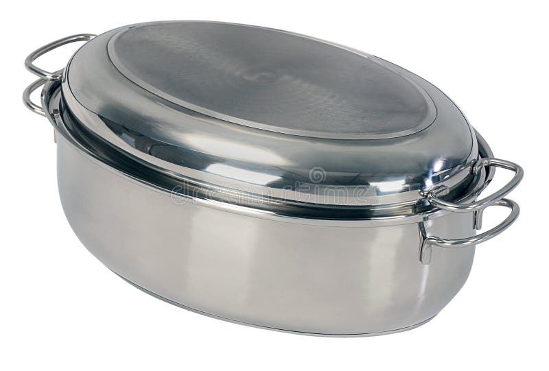 Stainless Steel Pot Isolated on White Stock Image - Image of steel ...