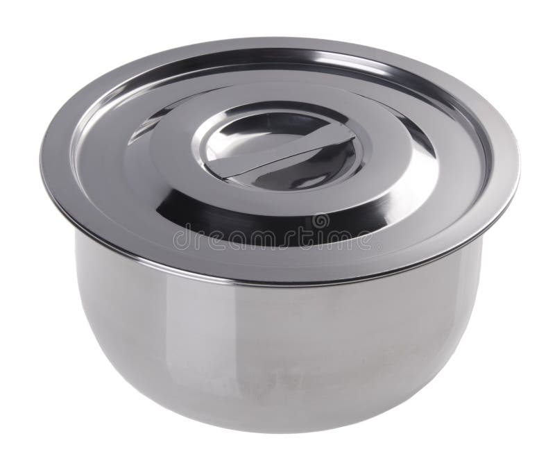 Stainless Steel Pot with Top Cover Stock Photo - Image of domestic ...