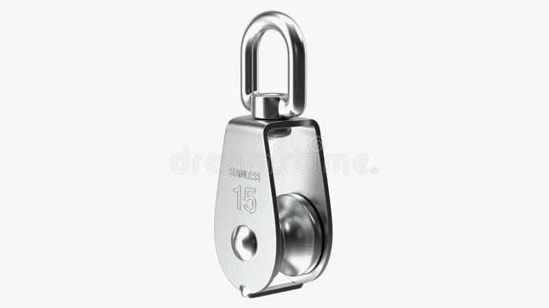 Stainless Steel Pulley Block with Rotary Hook Stock Image - Image of ...