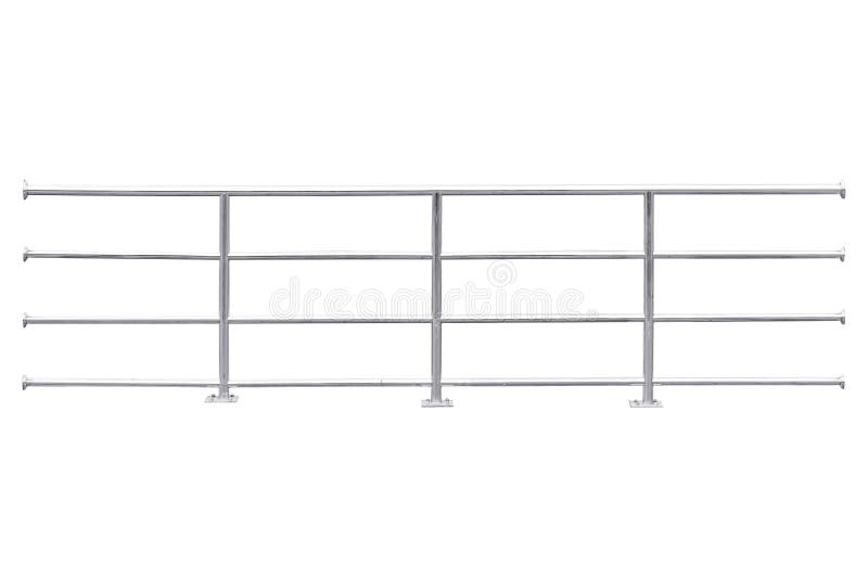 Stainless Steel Railing Isolated on White Background Stock Photo ...