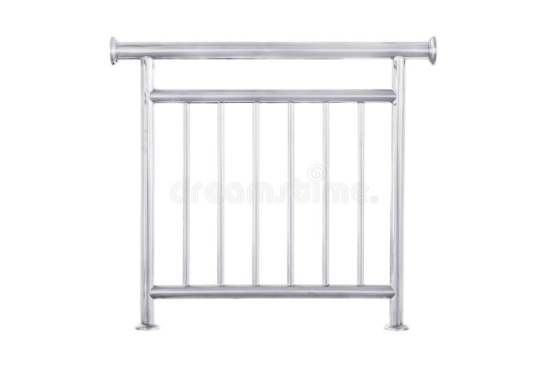 Stainless Steel Railing Isolated. Stock Image - Image of outdoor, hand ...