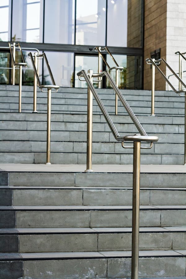 Stainless steel railings stock image. Image of public - 45755191