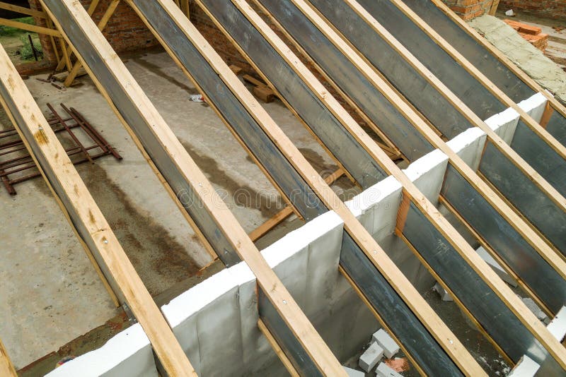 Stainless Steel Roof Structure for Future Roof Under Construction ...