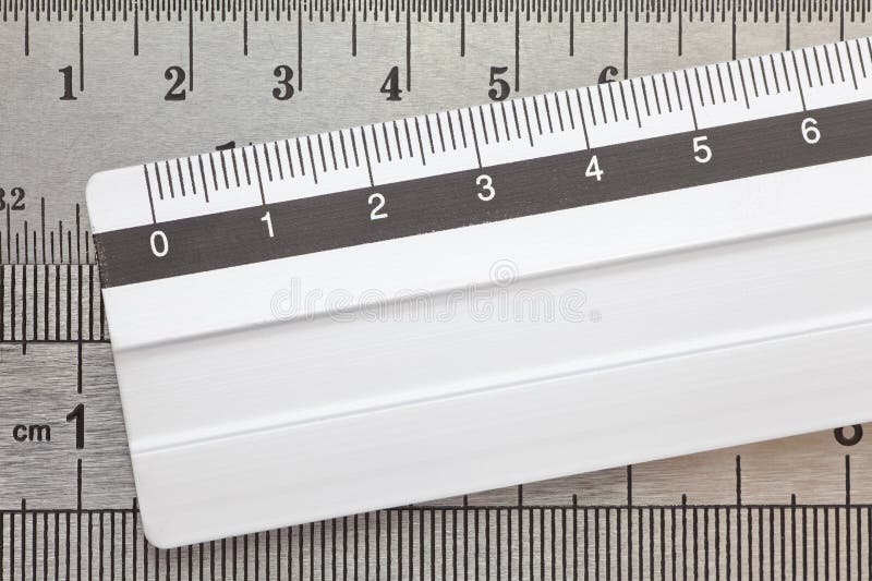 Stainless steel ruler stock photo. Image of background - 48673944