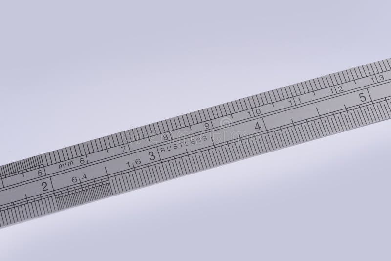 Stainless steel ruler stock photo. Image of macro, quarter - 80402682
