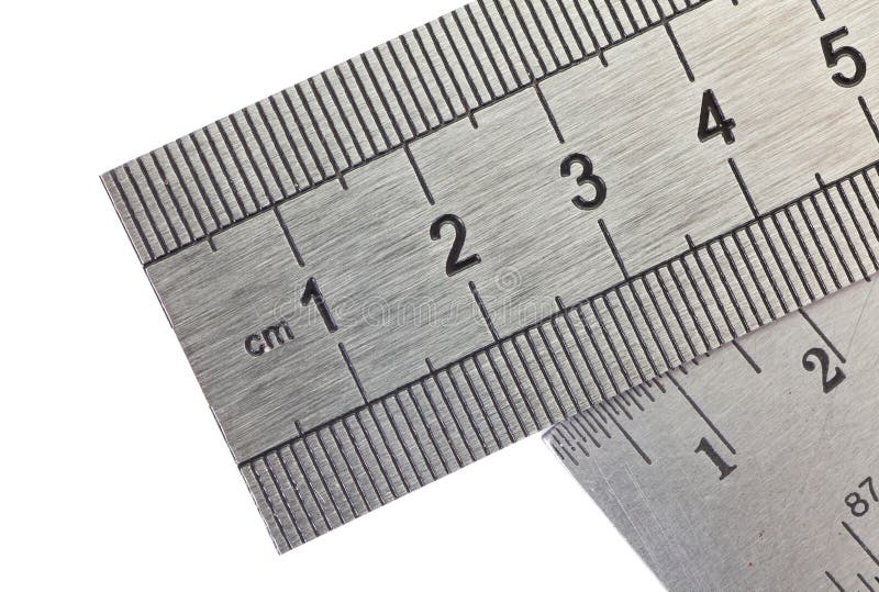 Stainless steel ruler stock image. Image of gray, background - 48562277