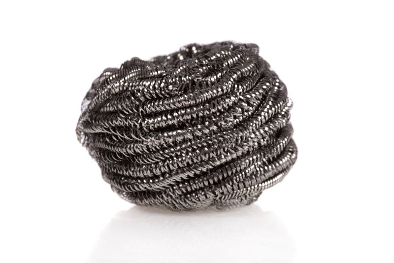 Stainless Steel Scouring Pad Stock Photo - Image of studio, scouring ...