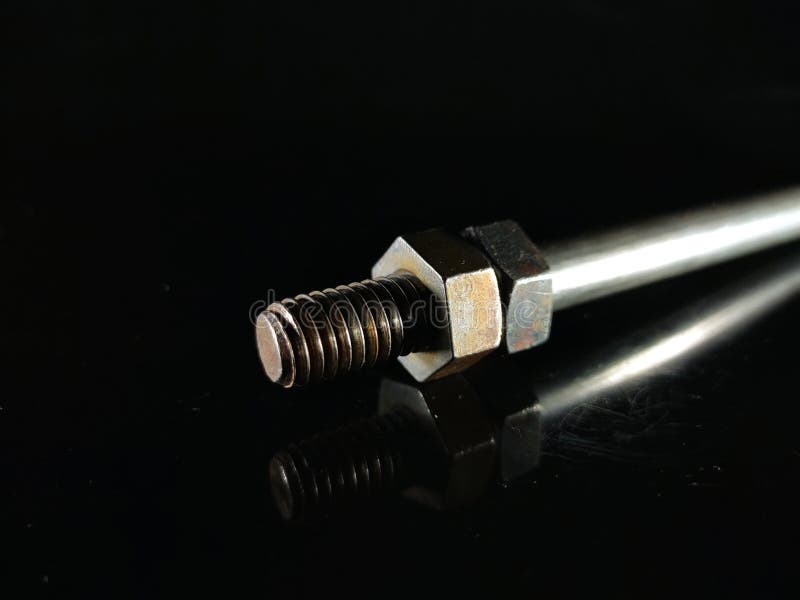 Stainless Steel on Black Reflection. Stock Image - Image of number ...