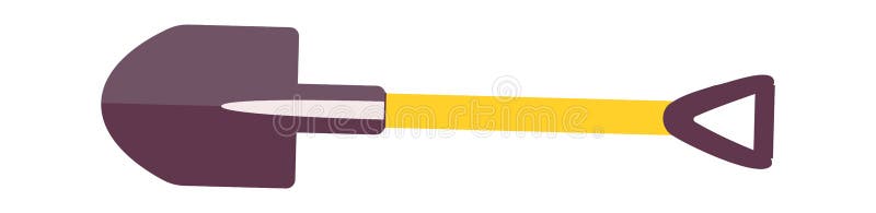 Stainless Steel Shovel for Firefighter Flat Icon Stock Vector ...