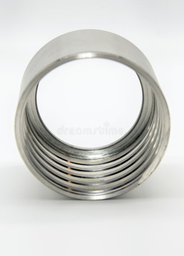 Stainless Steel Sleeve on a Light Background Stock Photo - Image of ...