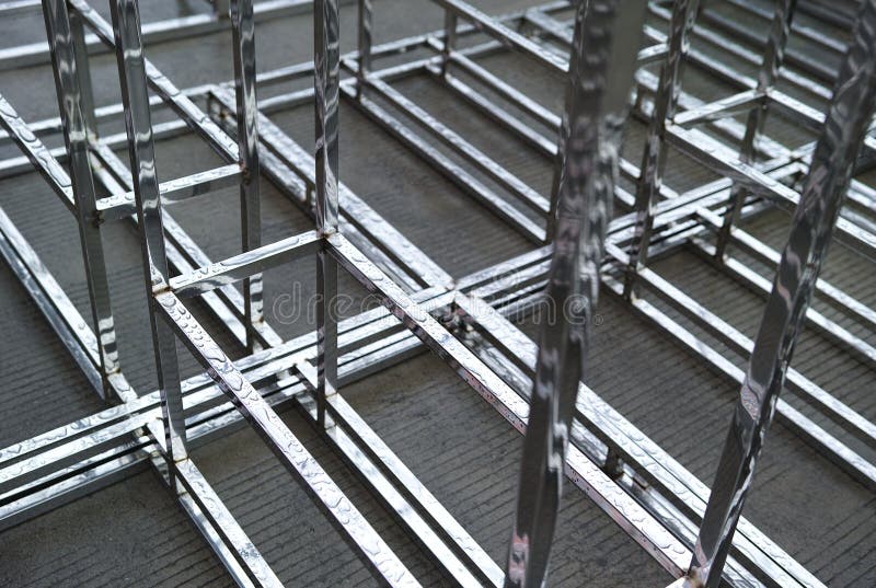 Stainless steel stock photo. Image of industry, architecture - 63661400