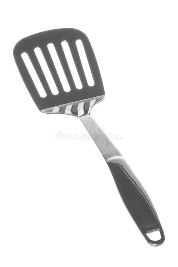 Stainless Steel Spatula Isolated Stock Image - Image of kitchen, close ...
