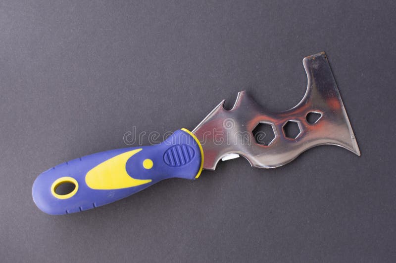Stainless Steel Spatula, Two-component Handle. Construction Tools Stock ...