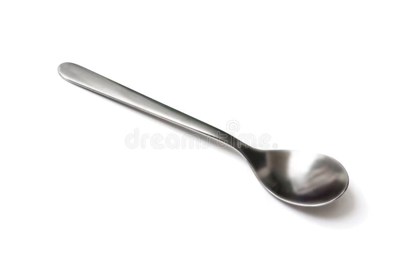 Stainless Steel Spoon Isolated on White Stock Photo - Image of dining ...
