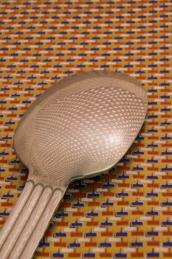 A Stainless Steel Spoon Reflecting Everything Stock Photo - Image of ...
