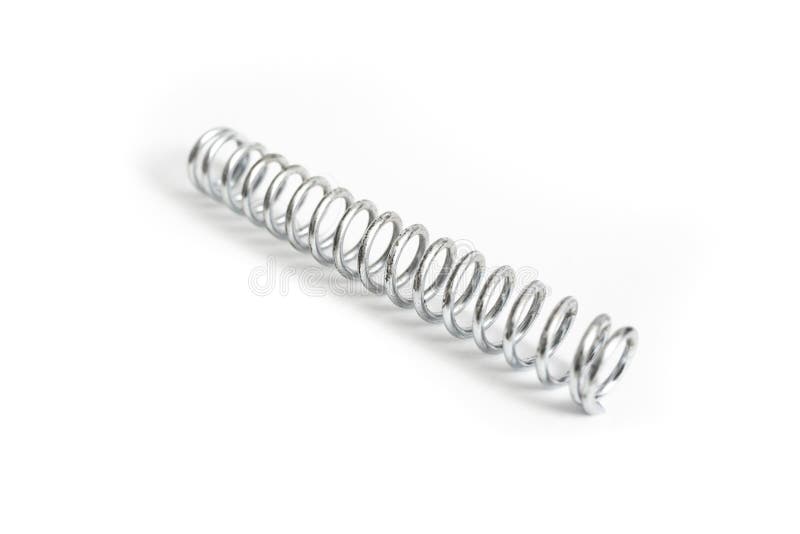 Stainless Steel Spring on White Background, Soft Focus Stock Photo ...