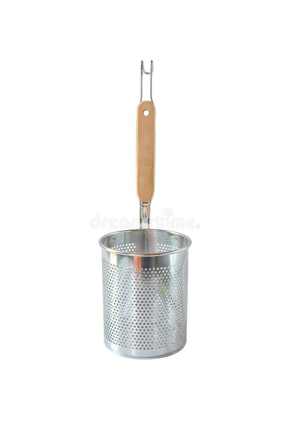 Stainless Steel Strainer or Colander on White Stock Photo - Image of ...