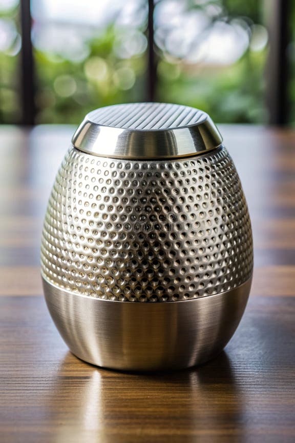 Stainless Steel Table Surface with Reflective Texture Stock ...