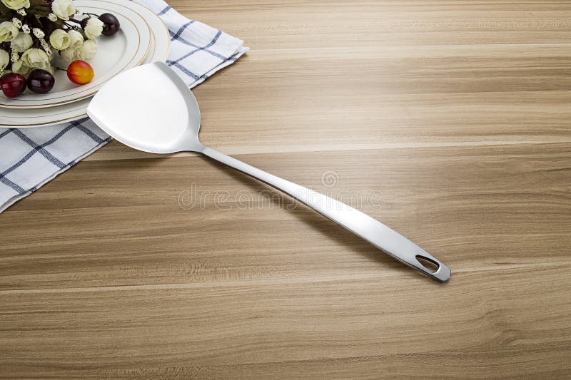 Stainless Steel Tableware and Kitchen Utensils Placed on the Desktop ...